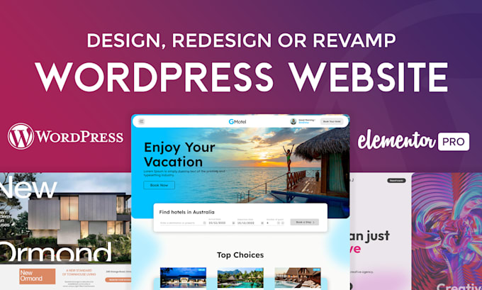 Design, redesign or revamp wordpress website with elementor pro by ...
