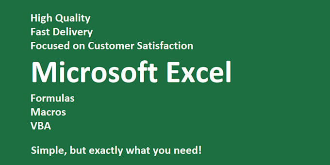 Build your custom excel solution by Johannesmul | Fiverr