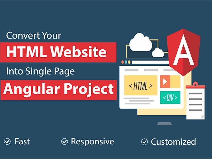 Convert your html website to angular by Mnias2018 | Fiverr