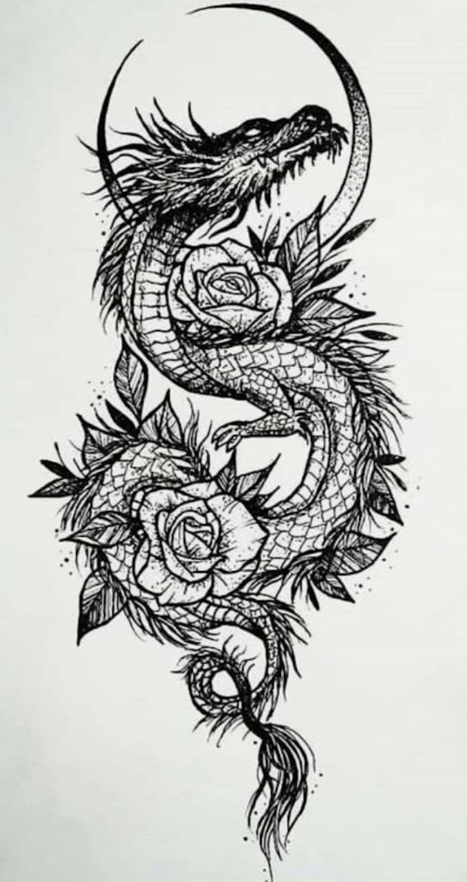 Draw you tattoo designs by Nadinedrawing | Fiverr
