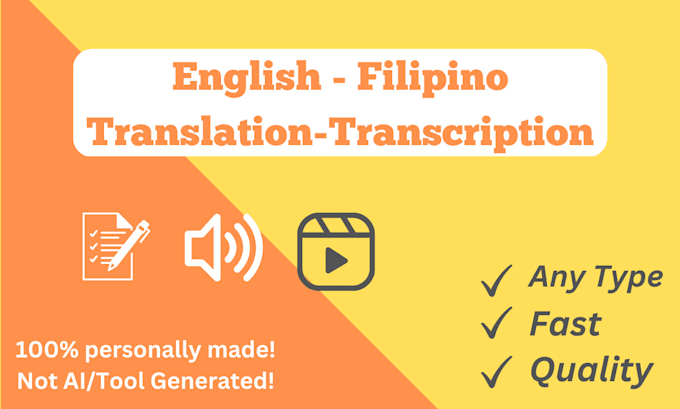 Translate your files from english to tagalog by Chestertagat | Fiverr