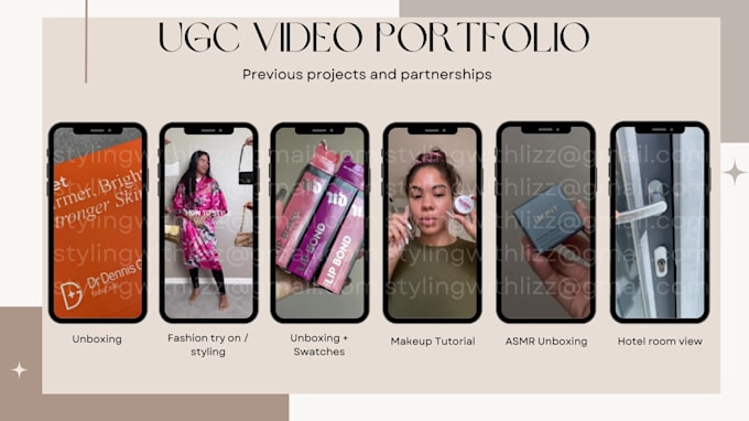 Be your ugc, beauty artist, fashion content creator by Lizzadames | Fiverr