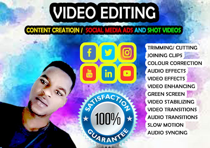 Be your professional video editor, social media ads and content creator ...