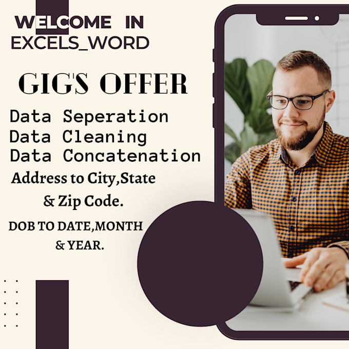 Seperate Clean Merge The Data In Ms Excel By Excel Words Fiverr