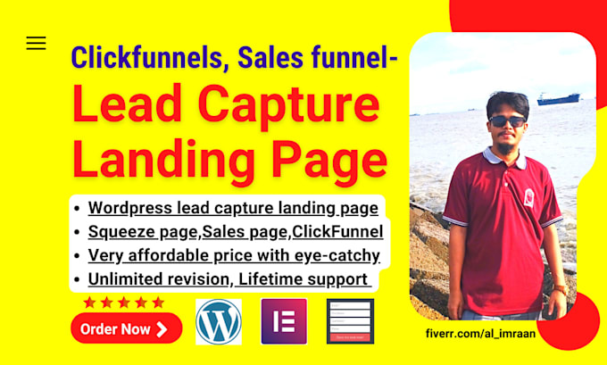 Build stunning lead capture landing page or one page wordpress website by Al_imraan | Fiverr