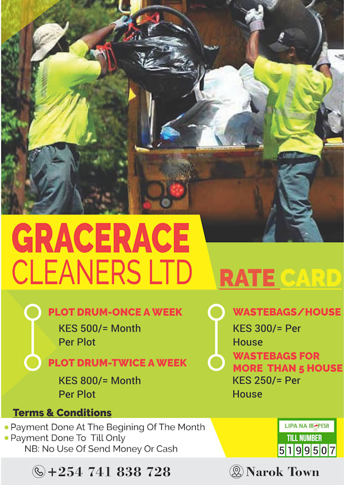 Deliver a unique rate card or menu for your business by Denis_njihia ...