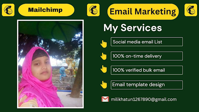 Manage email marketing and bulk email setup by Milirumi | Fiverr