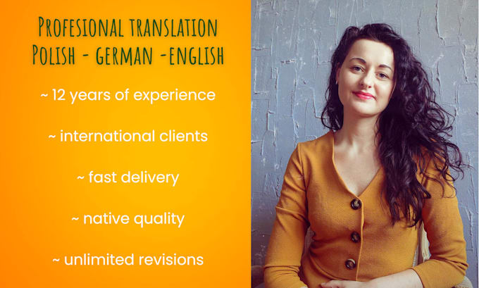 Professionally translate any text in english, polish or german by ...