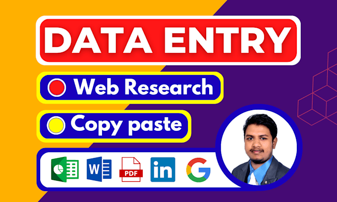 Do Fastest Data Entry Copy Paste Web Research Typing And Excel Data