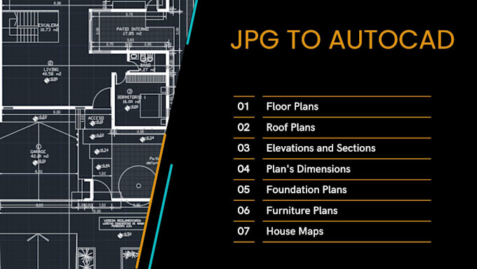 Convert your sketch drawing, image or pdf to autocad 2d by ...