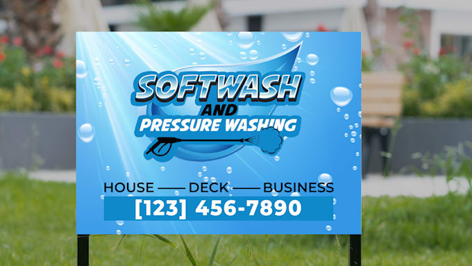 Do attractive pressure washing yard sign design in 12 hours by Abasit3 ...