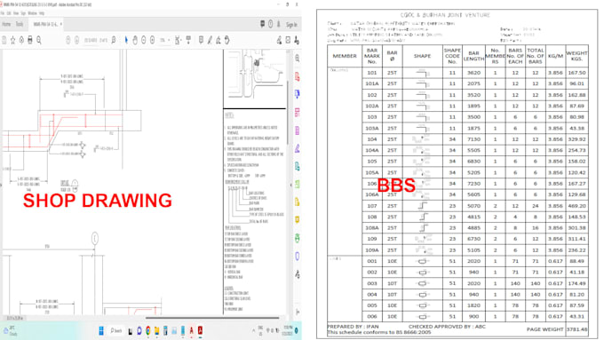 Do bar bending schedule and reinforcement shop drawings by Sahlbuhary ...