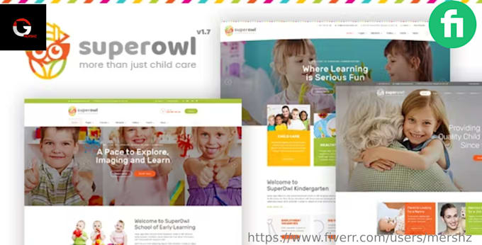 Design kindergarten, childcare, daycare, preschool website by Mershz ...