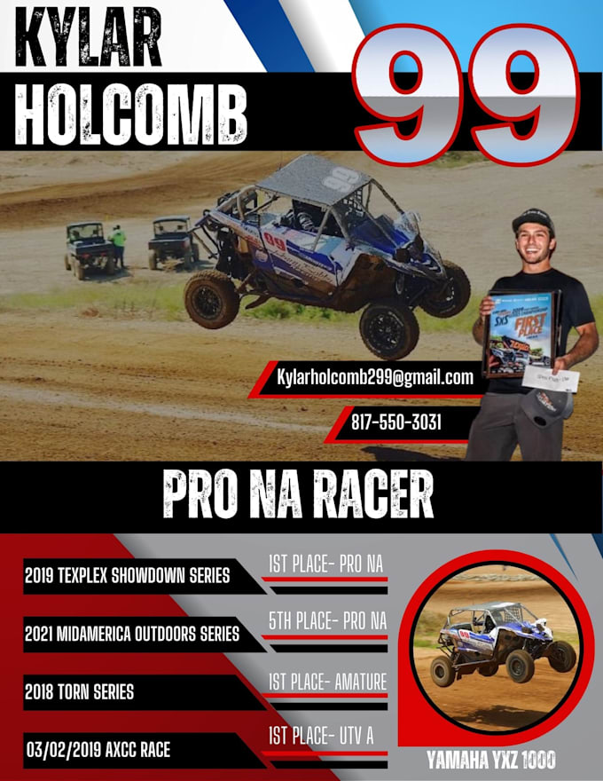 Create a professional graphic motocross or racing resume by ...