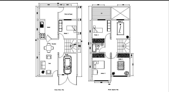 Design autocad 2d floor plan, interior, and exterior design by ...