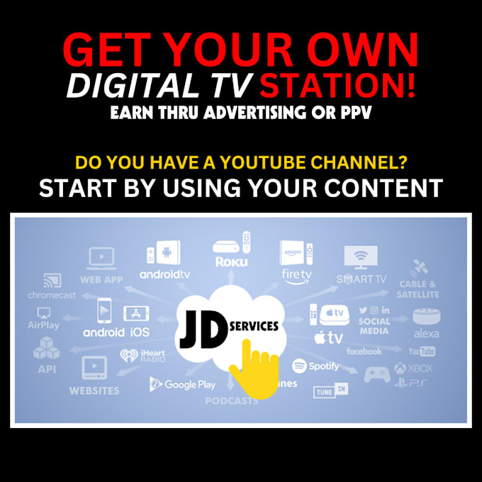 Create, roku channel, amazon fire tv, or android tv app by ...
