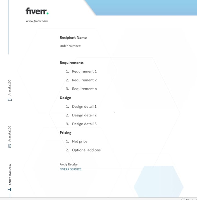 Put together a detailed proposal for a new or to modify your tableau ...