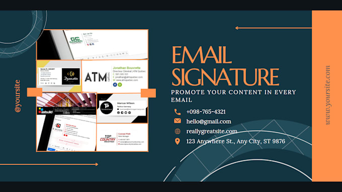 Design modern html email signature for outlook, gmail and apple by ...
