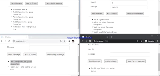 Implement p2p and group chats in your web app using signalr by ...