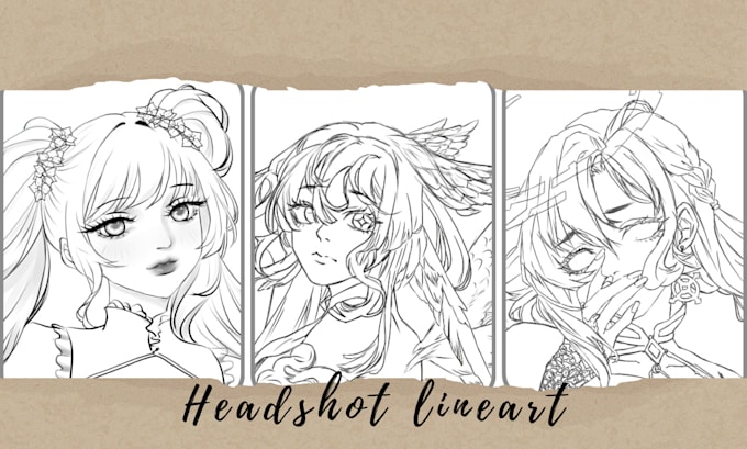 Draw a headshot character for you by Kamuinoboru | Fiverr