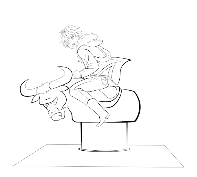 Draw beautiful and cute anime line art for you by Mako_studio | Fiverr