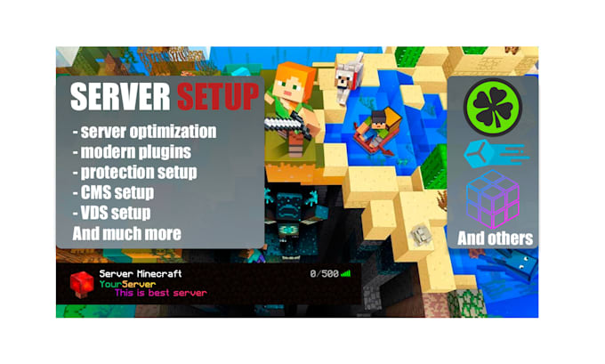 Set up your minecraft server with modern plugins by Mani12332 | Fiverr