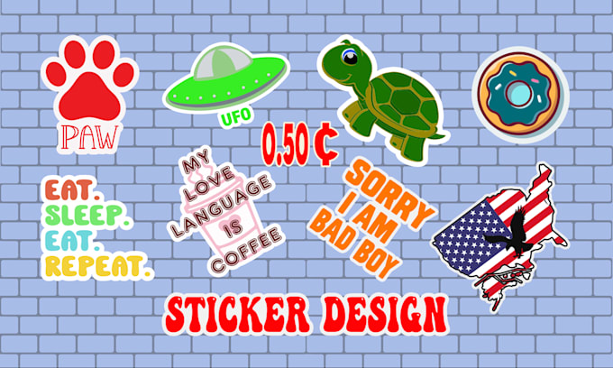 Design a unique stickers for you by Haqmd08 | Fiverr