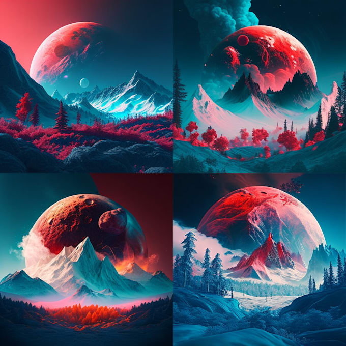 Create awesome landscape ai digital art using adobe firefly by R2 ...