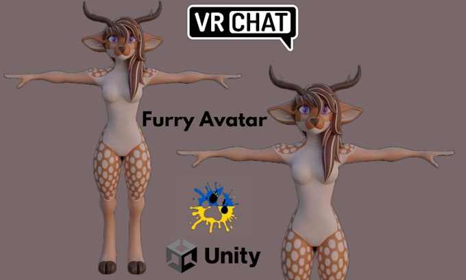 Create Custom Vrchat Avatar Vr Furry Fursona Nsfw 3d Model Vtuber
