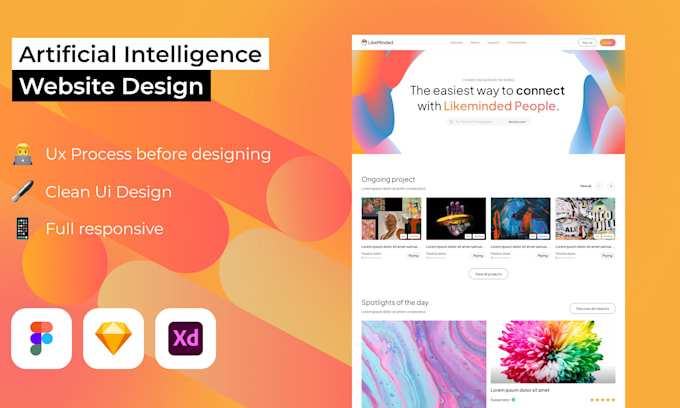 Design a sleek, modern website for your ai startup by Remoove | Fiverr