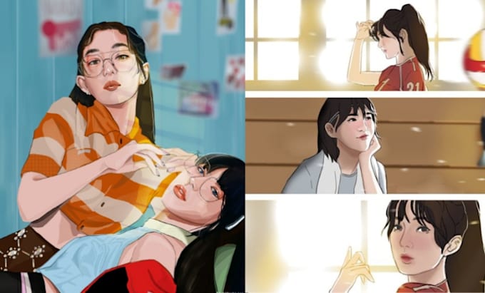 Draw Illustrations And Characters To Your Liking By Marielledemaala Fiverr 