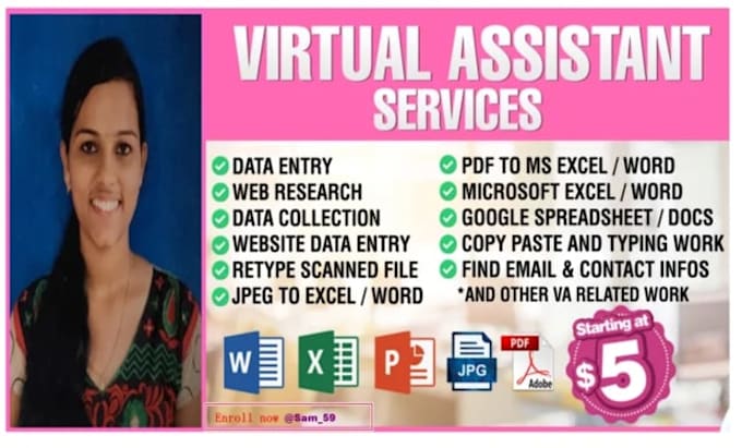 Data entry in less price with accurate work by Sam_59 | Fiverr