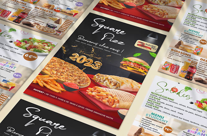Design modern menu card for your restaurant by Intissarghediri | Fiverr