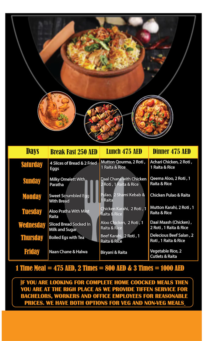 Design menu for your business by Imran0299 | Fiverr