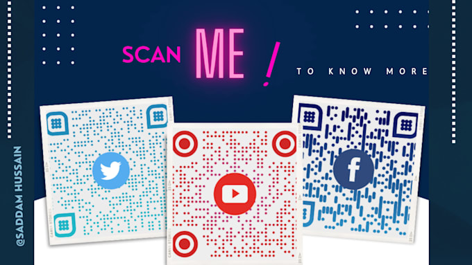 Generate qr code social media logo design by Saddamhussain61 | Fiverr