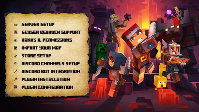 Set up your minecraft server based on your ideas by Dotxzxc | Fiverr