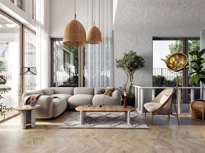 3dsmax coronarender render interior by Burcufidan | Fiverr