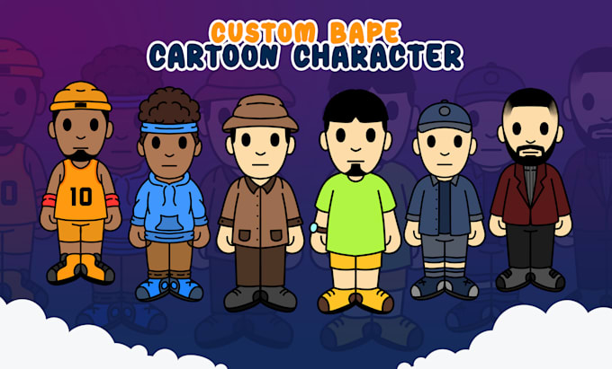 Draw custom bape baby milo character for you by Midhazstudio | Fiverr