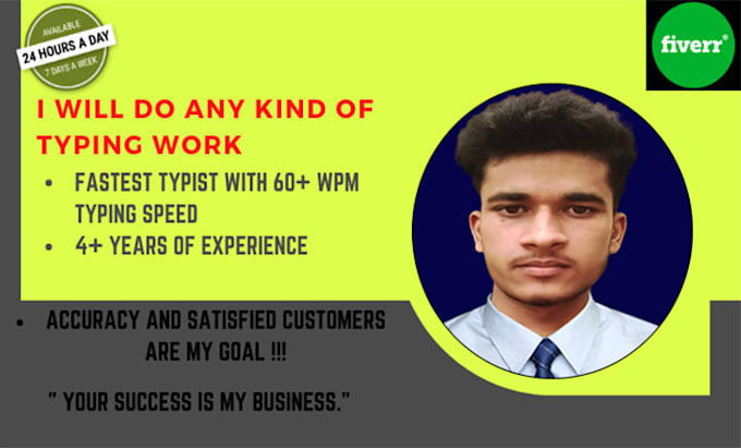 Do accurate extra fast typing job of 100 pages within 24 hours by Mahmudulhasa47 | Fiverr