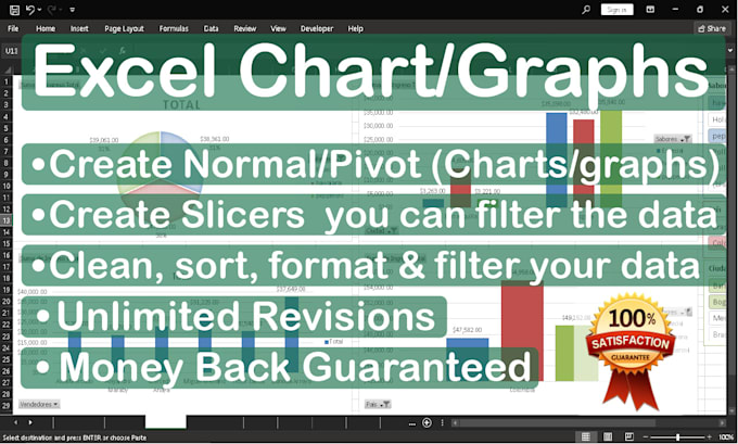 Create, fix or modify any excel chart excel graph for you by Josue_gtz | Fiverr