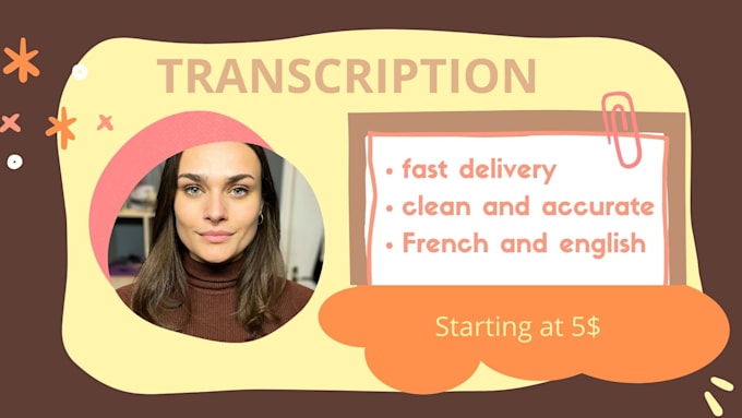 Transcribe your french video or audio by Valentinepecria | Fiverr