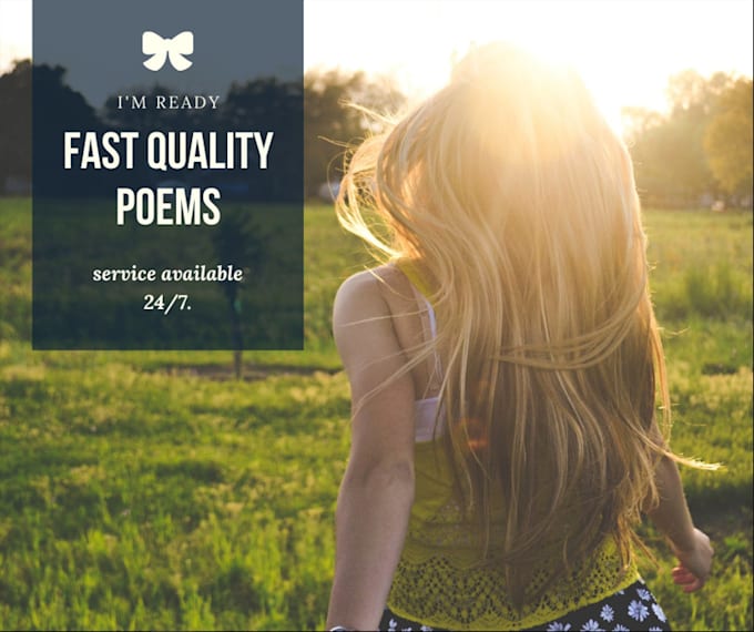 Write a quality poem about anything by Master000007 | Fiverr