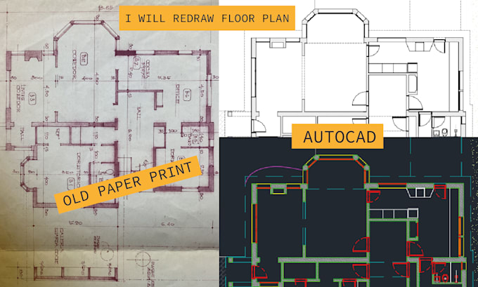 Redraw plans from paper to digital by Carmelaginaca | Fiverr