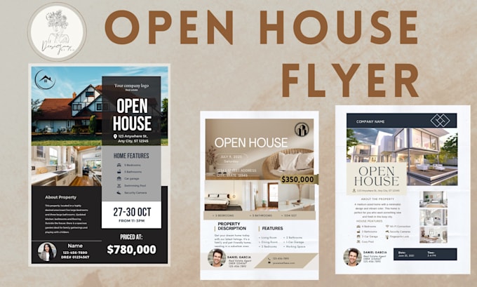 Open house flyer designs by Flowerhead1202 | Fiverr