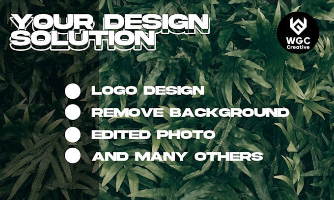 Edited your photo background and created your own logo by Wgccreative ...