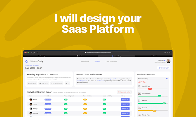 Build a saas dashboard with an intuitive ux ui by Remoove | Fiverr