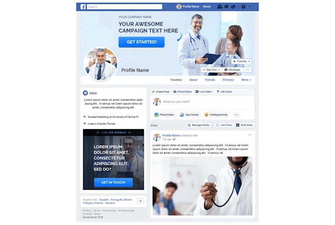 Step 2 create your facebook profile graphics by Bpp_graphics | Fiverr