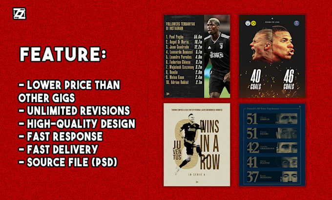 Design a social media football posts for instagram and facebook by ...