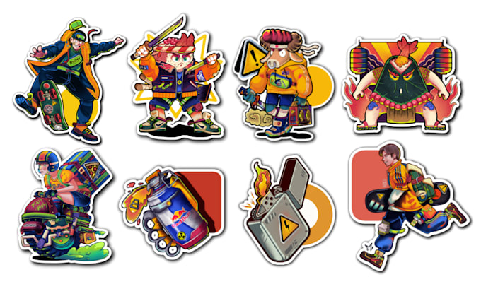 Create your custom sticker design by Cupskul | Fiverr