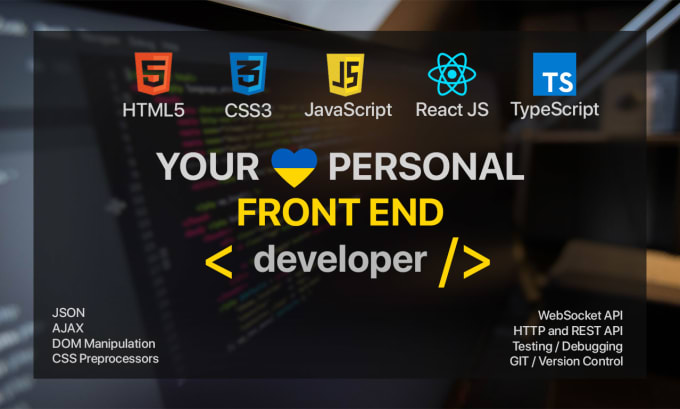 Be Your Front End Developer Html Css React Javascript Typescript By Andrewsilent Fiverr